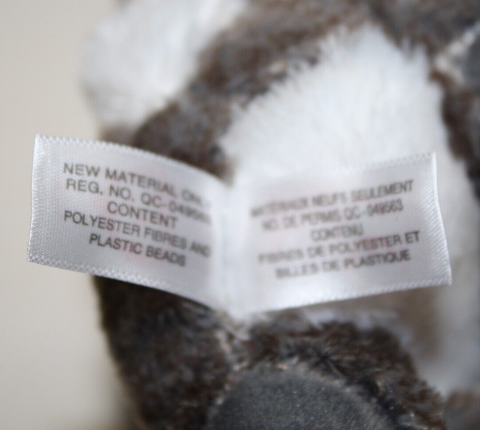 TY Silk Beanie Boos LINUS the Lemur Gray Plush 6" Stuffed Soft Toy Boo ...