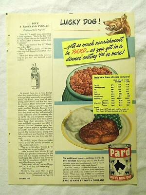 1949 Magazine Advertisement Page Pard Swift's Canned Dog Food Vintage ...