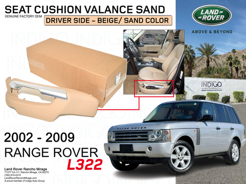 LAND ROVER RANGE ROVER L322 2002-06 SEAT CUSHION VALANCE LEFT / DRIVER ...