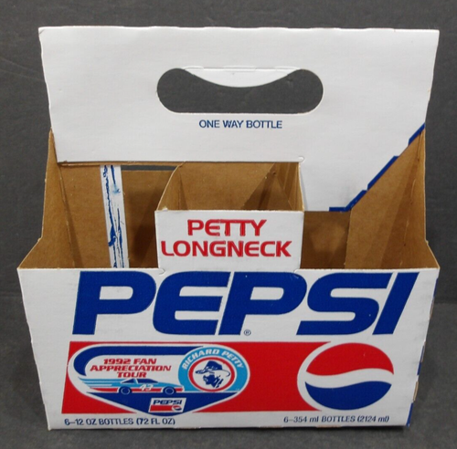 Pepsi Petty Longneck 6 Pack Carrier 1992 Fan Appreciation Tour Richard ...