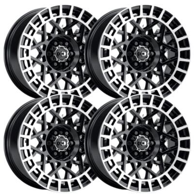 (Set-4) Vision 349 Savage 15X7 5x100 15mm Black Machined wheels rims 15 ...