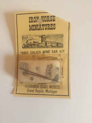 ALEXANDER SCALE MODELS IRON HORSE MINIATURES MINE CAR KIT #9801, 2 cars ...