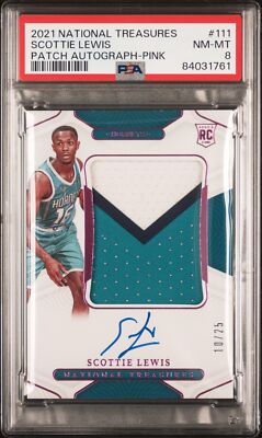 2021 Panini National Treasures Scottie Lewis Rookie Patch Auto RPA Pink ...