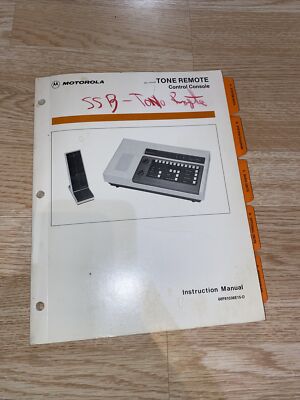 Motorola Dispatch Tone Remote Control Console T1905am Instruction ...