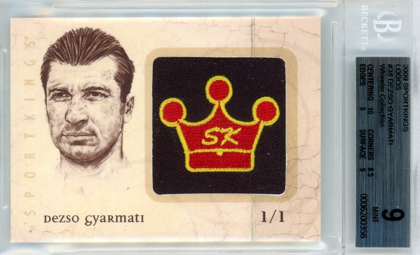2009 SPORTKINGS LOGOS - 1/1 EMBROIDERED PATCH! - #LC38 DEZSO GYARMATI ...