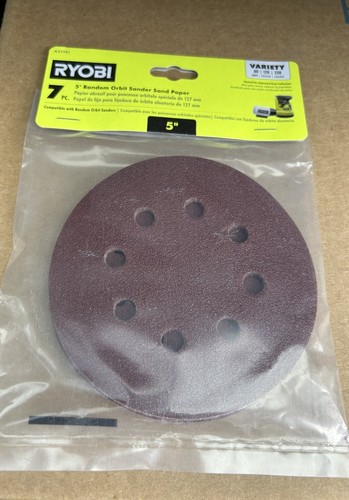 BUY MORE & SAVE Ryobi Orbit Sand Paper 7-Piece 5" Assortment Set 80 120 ...