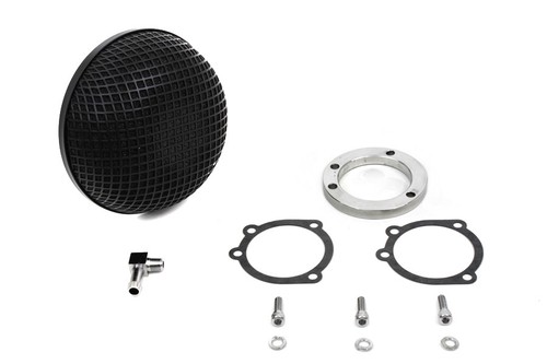 Wyatt Gatling Round Mesh Air Cleaner Black fits Harley Davidson | eBay