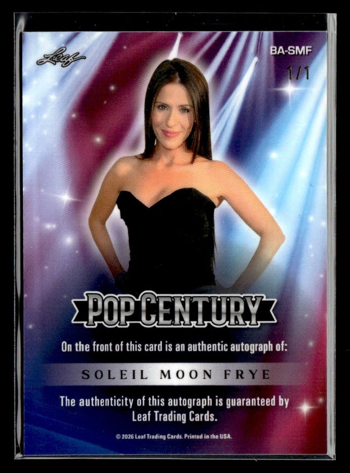 2026 Leaf Pop Century Autographs Soleil Moon Frye 1/1 auto card | eBay