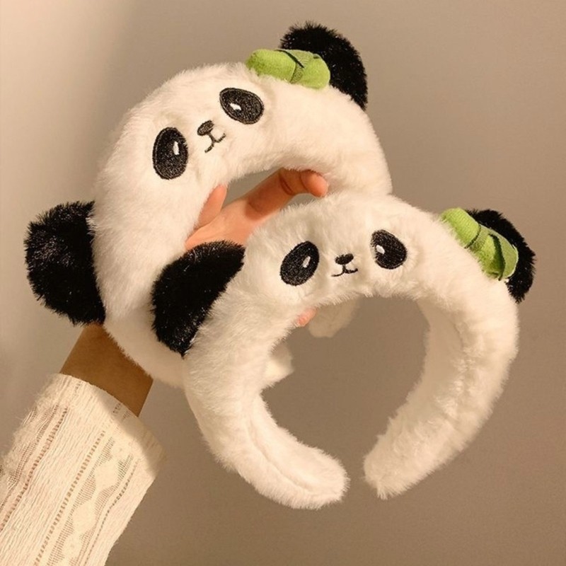 Soft Panda Ear Headbands Costume Elastic Hairband Novelty Party ...