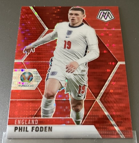 PHIL FODEN Panini Mosaic RED PULSAR Prizm #102 2024 Man City Euro ...