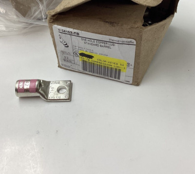 Box of 10 T&B Color-Keyed by ABB 54152-TB Copper One-Hole Lug 1/0 AWG 1 ...