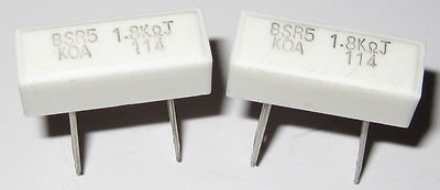2 X KOA BSR5 Power Resistor - 1.8k Ohm - 5 Watt - 1800 Ohms - 5 W ...