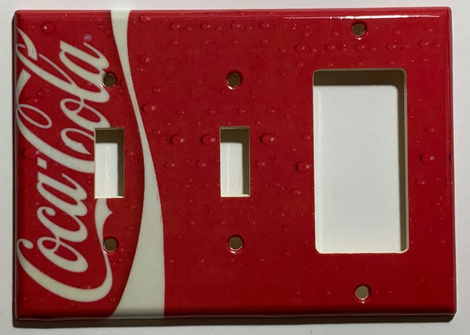 Coke Coca Cola Logo Light Switch Power Outlet wall Cover Plate Home ...