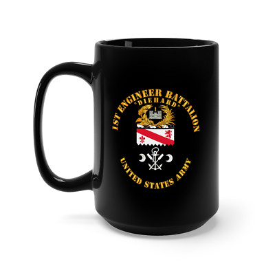 Black Mug 15oz - Army - COA - 1st Engineer Battalion - Diehard | eBay