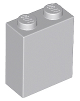 LEGO Part, Light Bluish Gray Brick 1 x 2 x 2 with Inside Stud Holder ...