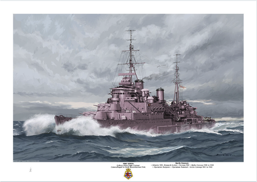 HMS KENYA (early WW2) - A3 size Print. | eBay