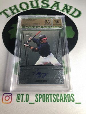 2011 Leaf Draft Javier Baez Rookie On-Card Auto Bgs 9.5/10! Cubs! Hot ...