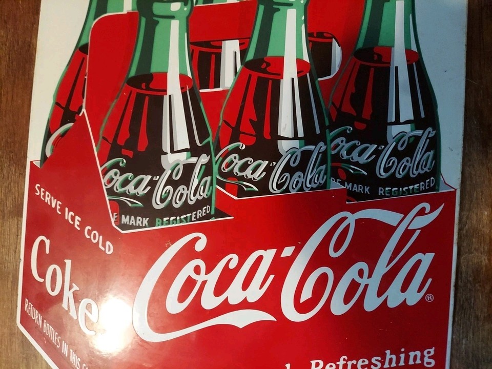 RARE COKE COCA-COLA PORCELAIN ENAMEL SIGN VINTAGE COLLECTIBLE ...