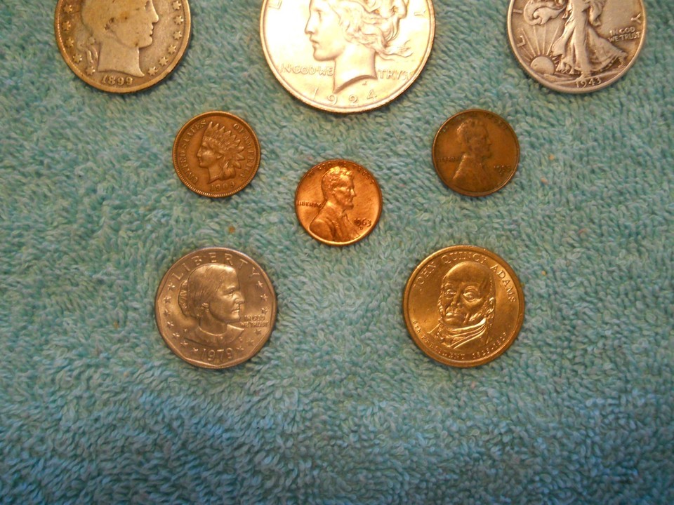 Lot Of (12) Older U.S. Coins With Silver Coins Inc. Peace Dollar & 48-S ...