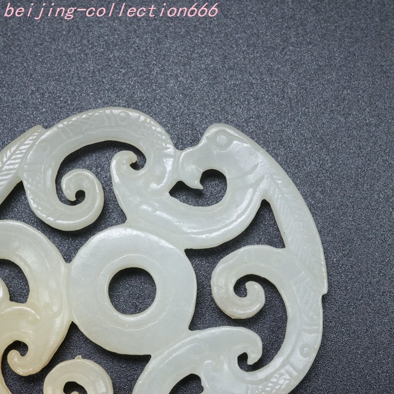 2"old China Ancient hetian jade Hand-carved jade bi Pendant Statue | eBay