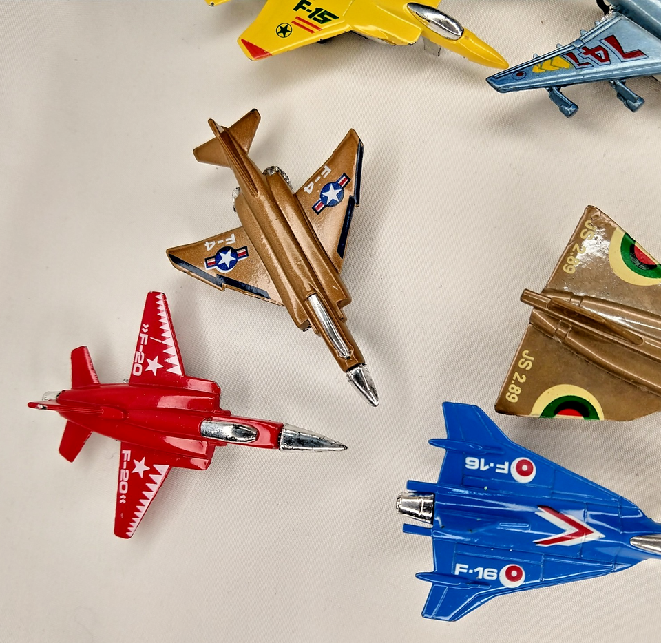 Die Cast Airplane Lot Jets & Commercial 747 Phantom F-15 F-4 F-20 Mini ...