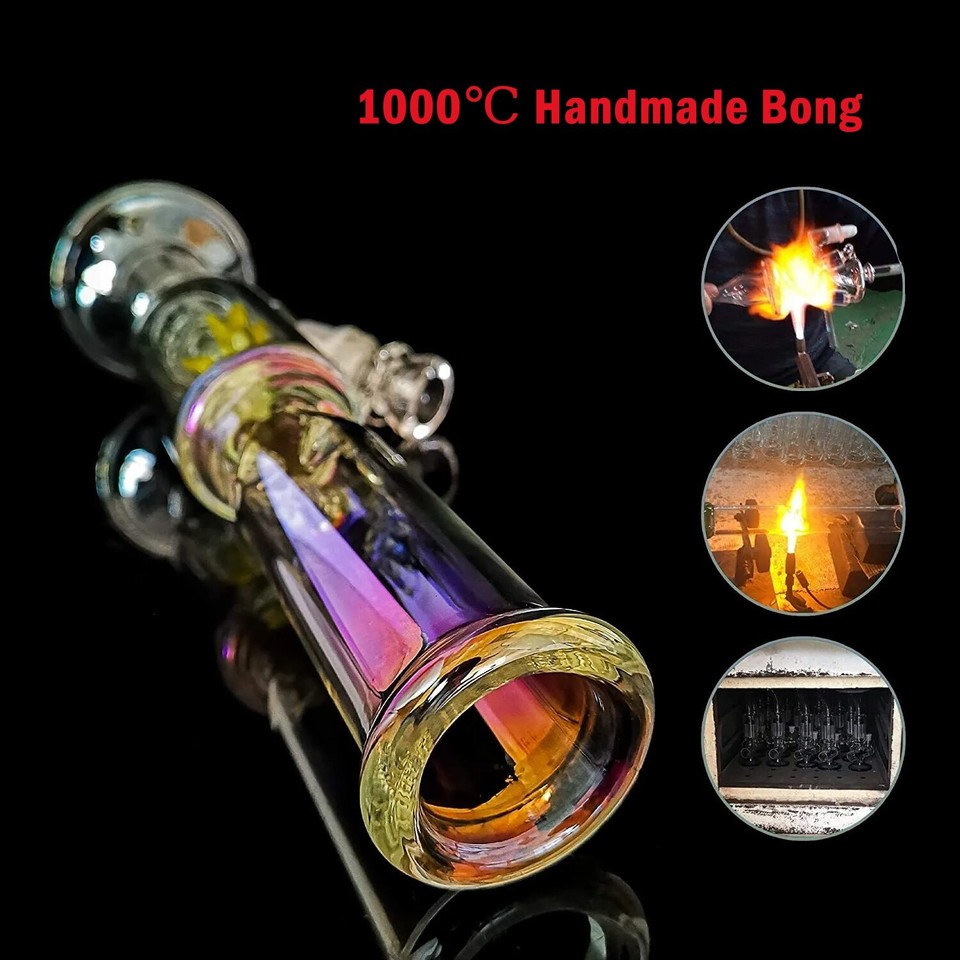 13" Glass Bong Percolator Water Pipe Smoking Hookah 14mm Bowl | eBay