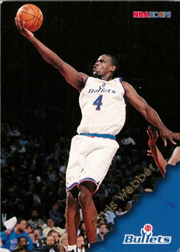 1996 WASHINGTON BULLETS NBA Card CHRIS WEBBER Hoops | eBay Australia
