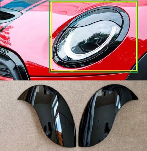 F56 MINI Cooper S JCW Angry Evil Eyes Headlight Covers Gloss Black ...