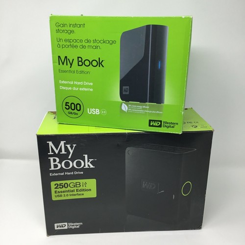 Western Digital My Book 500 & 250 GB USB Desktop Ext. Hard Drives - 750 ...
