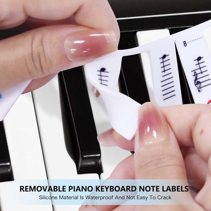 Removable Piano Keyboard Note Labels, Silicone Piano Keyboard Stickers ...