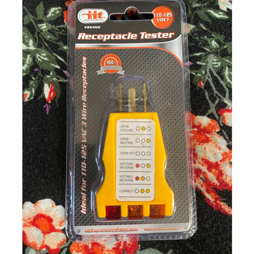 Receptacle Tester Tool Ideal for 110-125 VAC 3 Wire Receptacles New | eBay