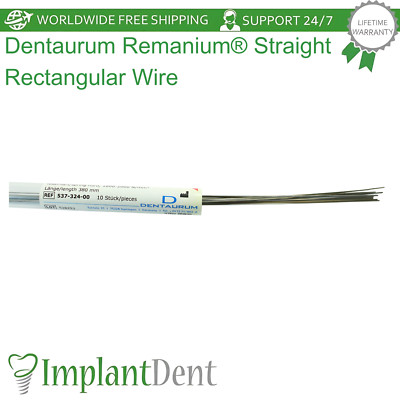 Dental Remanium Straight Rectangular Wire 380mm Flat Elastic Stainless ...
