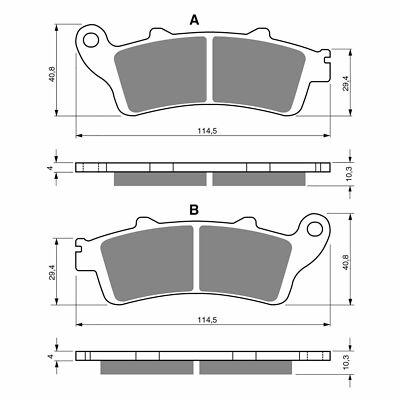 Goldfren Rear Brake Pads for Honda GL1800C Valkyrie 2014-2017 (S3 X2 ...