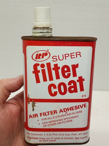 VTG RP SUPER FILTER COAT AIR FILTER ADHESIVE 1 PINT CAN TIN EMPTY with ...