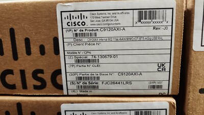 NEW SEALED BOX Cisco Catalyst C9120AXI-A Wireless Access Point 9120AXI ...