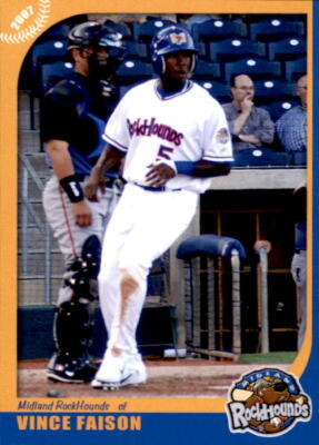 2007 Midland RockHounds Grandstand 9 Vince Faison Lyons Georgia GA ...