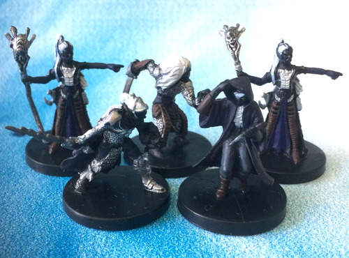 Drow Fighter Drow Wizard War Party Dungeons & Dragons Miniatures s144 ...