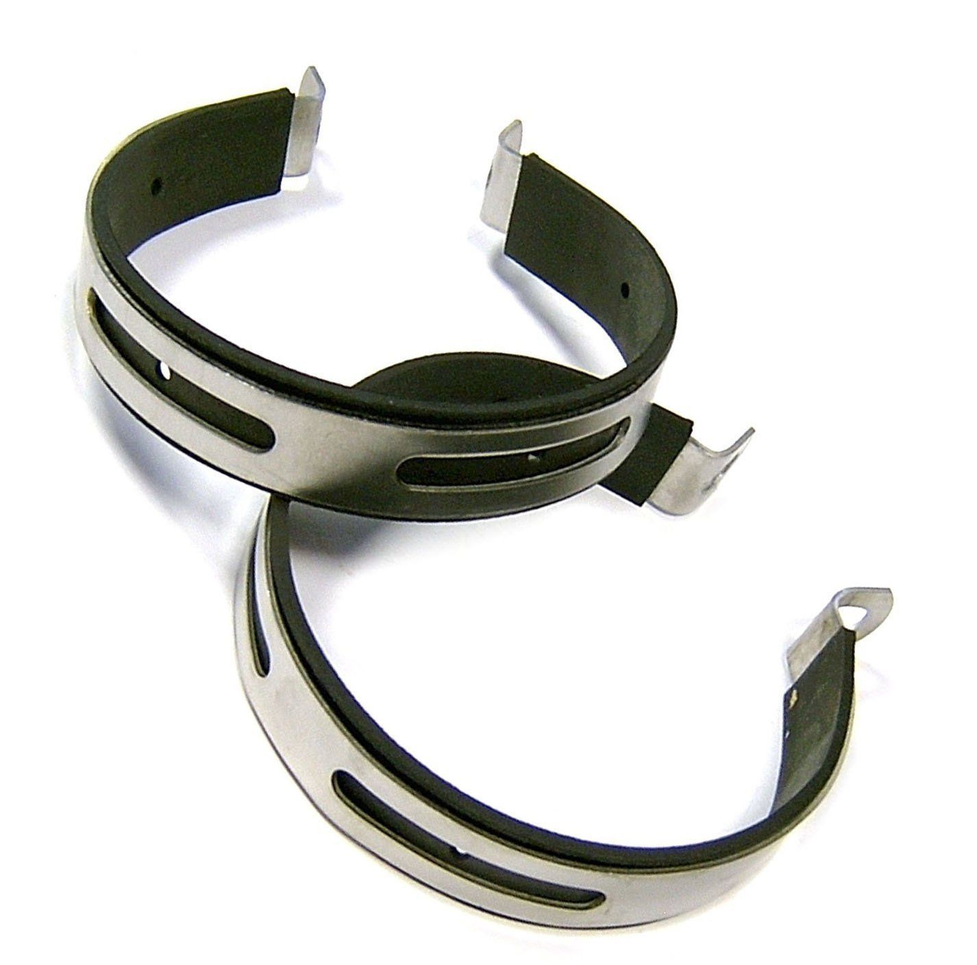 2X EXHAUST MUFFLER CLAMP BRACKET W RUBBER 125-150cc GY6 SCOOTER PEACE ...