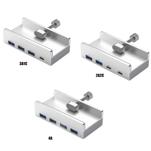 4 in Black Clip Docking Station 5Gbps USB Hub Dock Adapter Aluminum ...