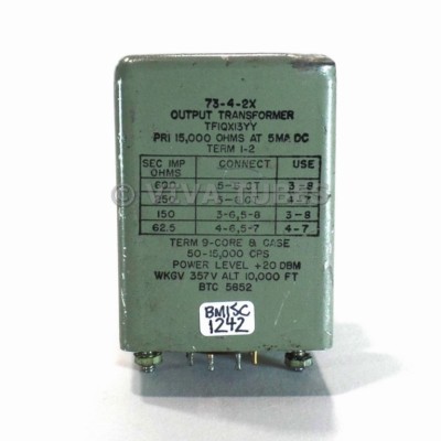 Vintage Unknown 73-4-2X Tube Amp 357 VDC Output Transformer 600/250/150 ...