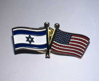 PATRIOTIC HAT / LAPEL PIN – AMERICAN FLAG & ISRAEL FLAG | eBay