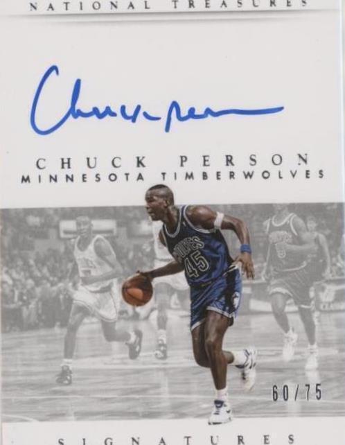 2014-15 Panini National Treasures - Signatures Chuck Person #S-CP /75 ...