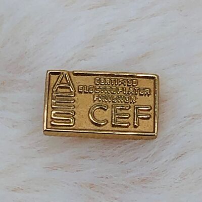 AES Certified Electroplater Finisher CEF Lapel Pin Tie Tack | eBay