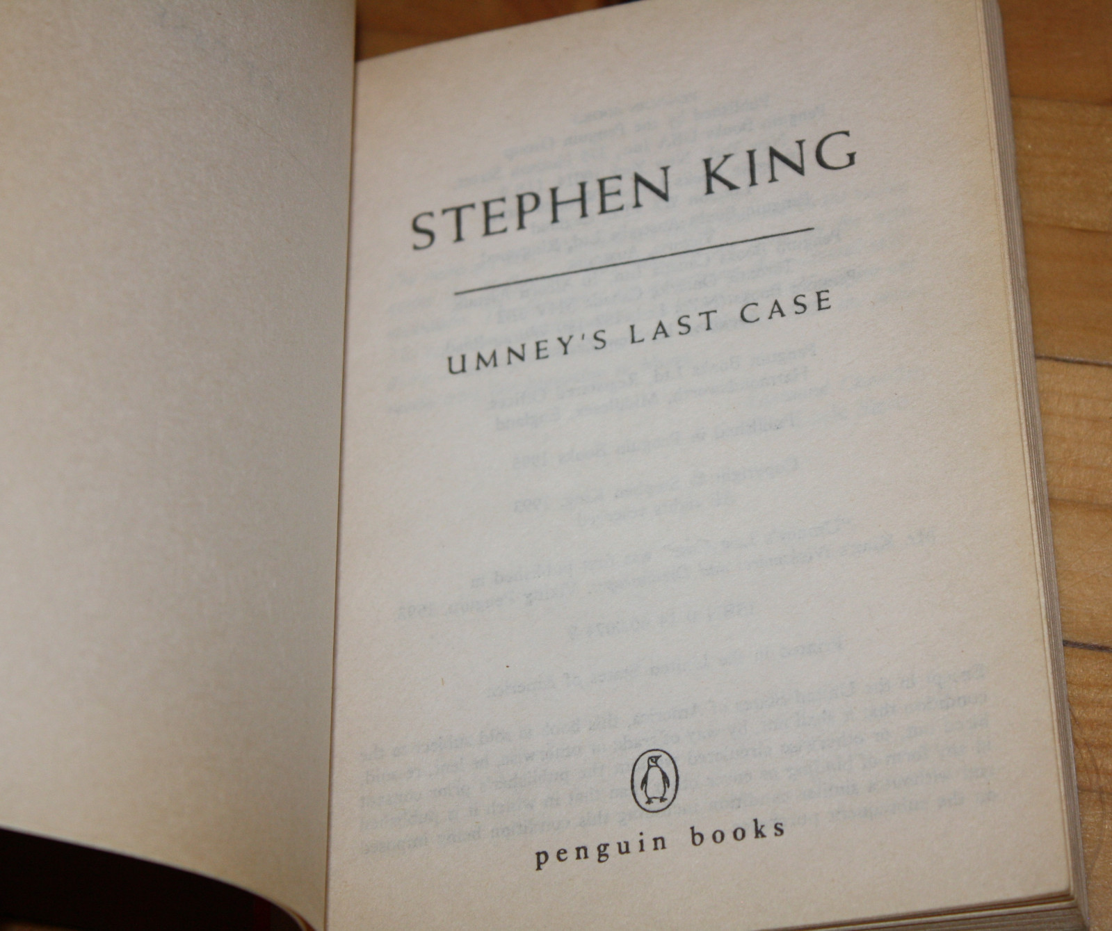 NEAR FINE/FINE 1ST/1ST EDITION~ UMNEY'S LAST CASE ~ STEPHEN KING | eBay
