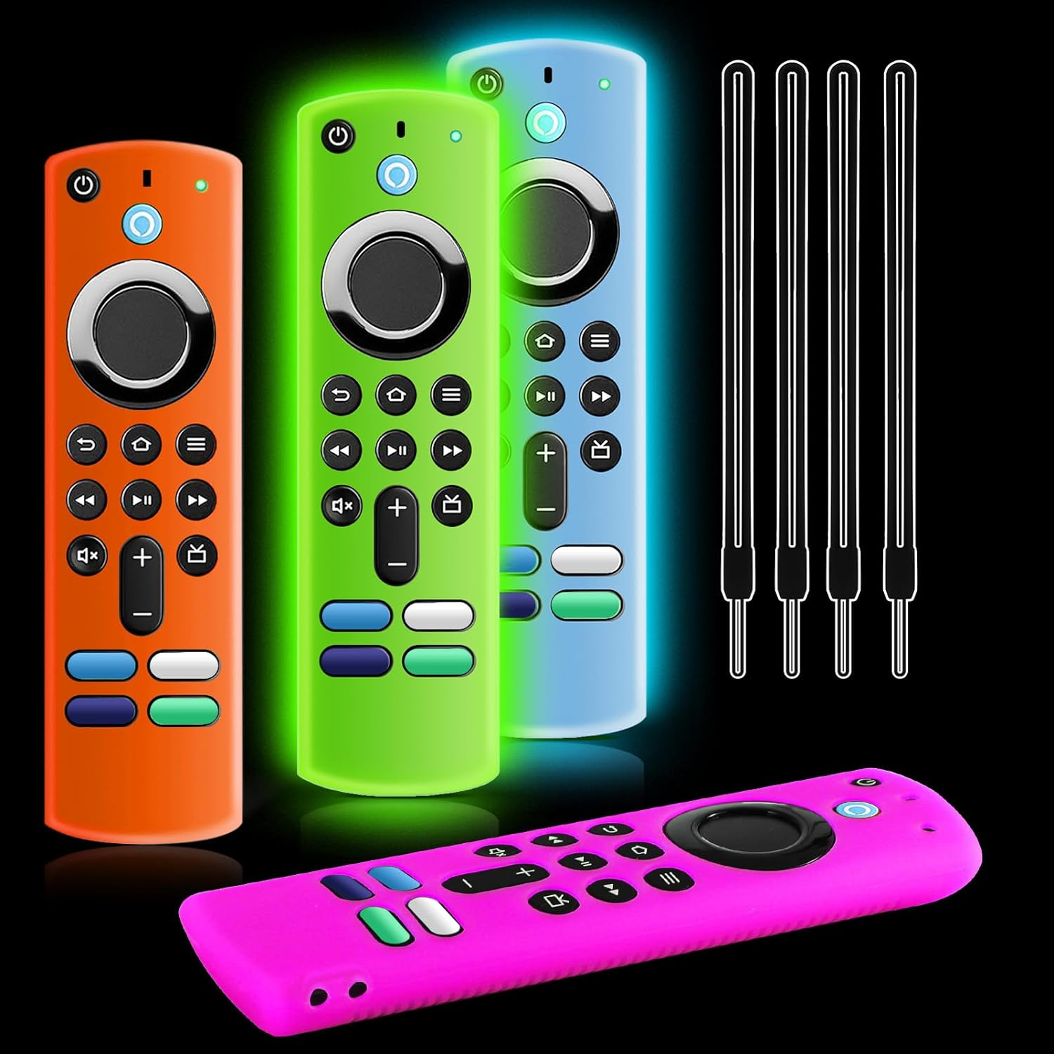 4 Pack Silicone TV Remote Cover Sleeve, Anti-Slip Soft Silicone ...