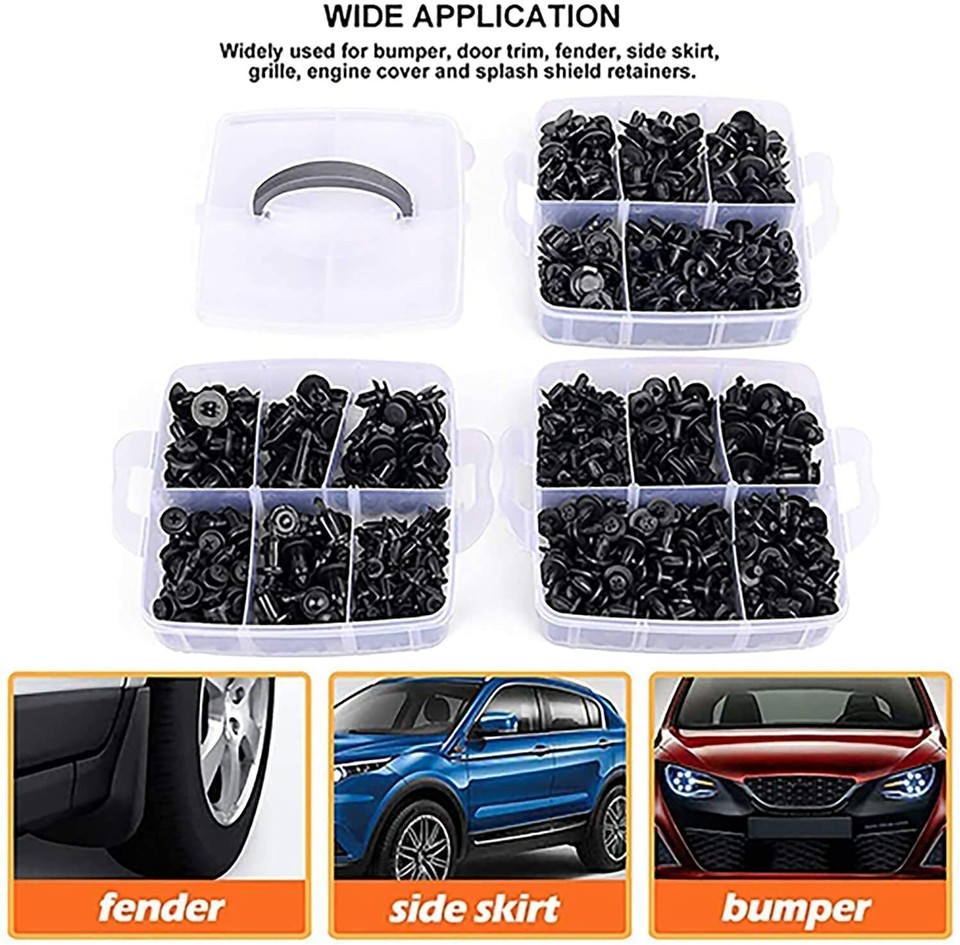 635 pcs Car Push Retainer Clips & Auto Fasteners Assortment for Acura ...