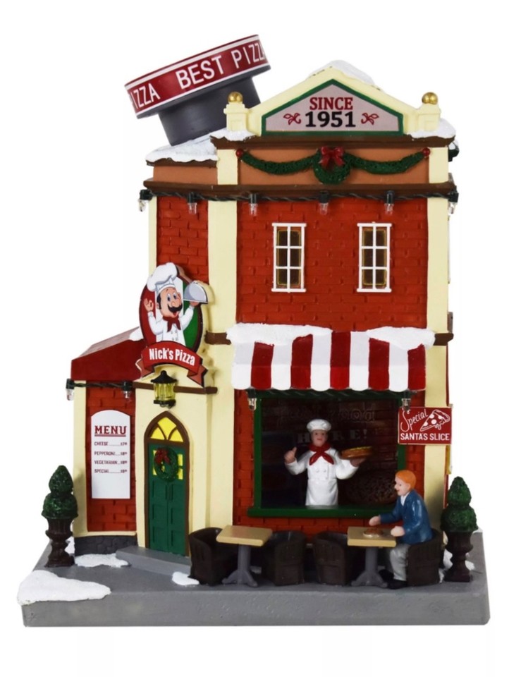 St Nicholas Square Village - Nick’s PIZZA PLACE SHOP - LED Lighted ...