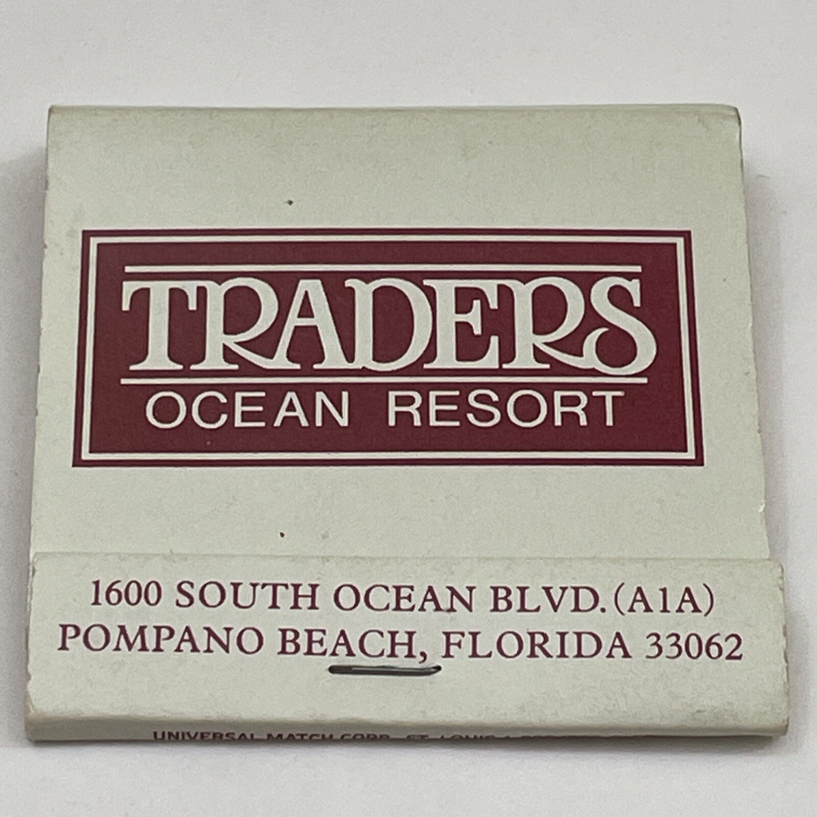 Vintage Matchbook Cover Traders Ocean Resort Pompano Bch. FL gmg ...