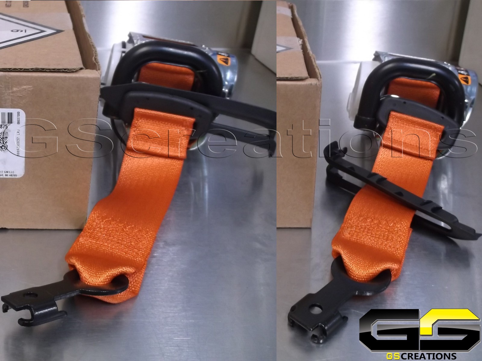 2019 C7 Corvette ORANGE Seat Belts for ZR1, Stingray, Z06, Grand Sport ...