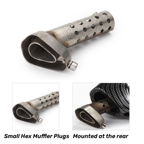 Motorcycle Angled DB Killer Silencer Insert Baffle Exhaust Muffler Can ...